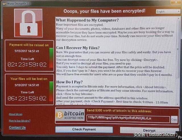 WanaCrypt0r勒索蠕虫全球爆发（附免疫工具、勒索蠕虫病毒文件恢复工具）-安全客 - 安全资讯平台